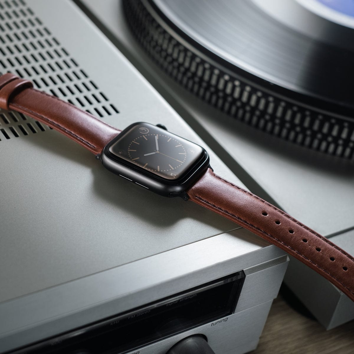Apple Watch Leather - Mahogany/Matched/Space Gray – Archer Watch Straps