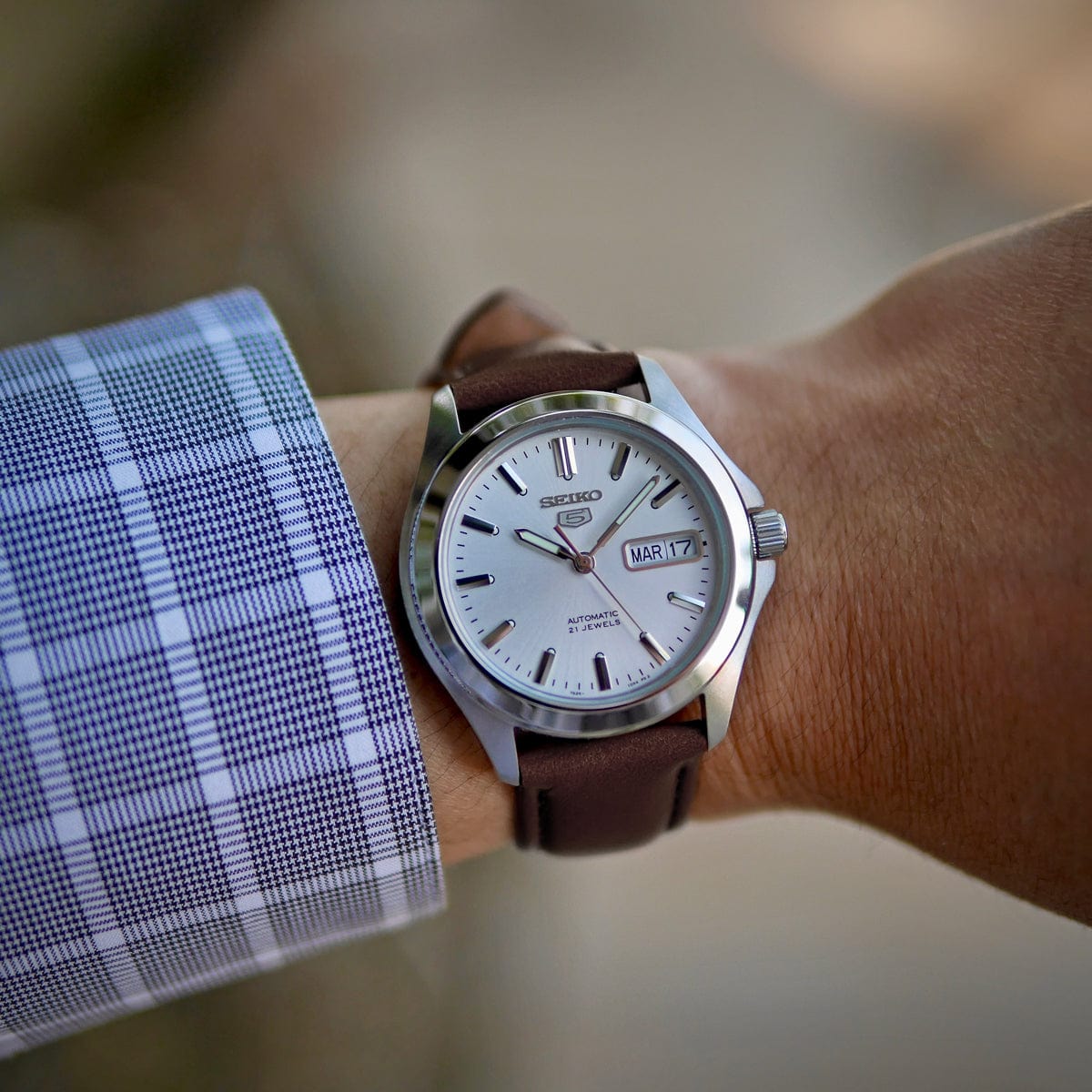 Quick Release Leather Watch Band - Dark Chestnut/Matched – Archer Watch ...