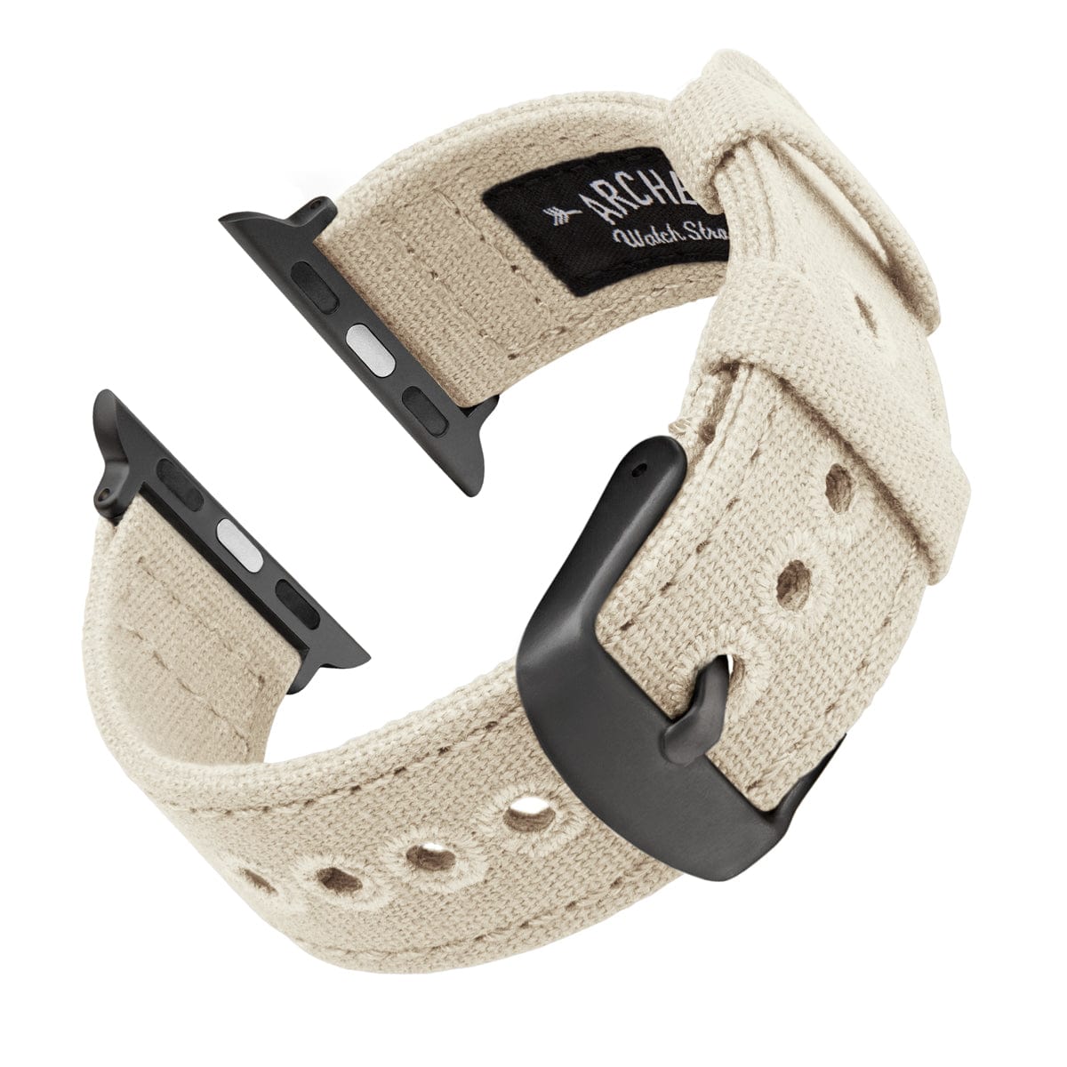 Apple Watch Canvas - Alabaster/Space Gray – Archer Watch Straps