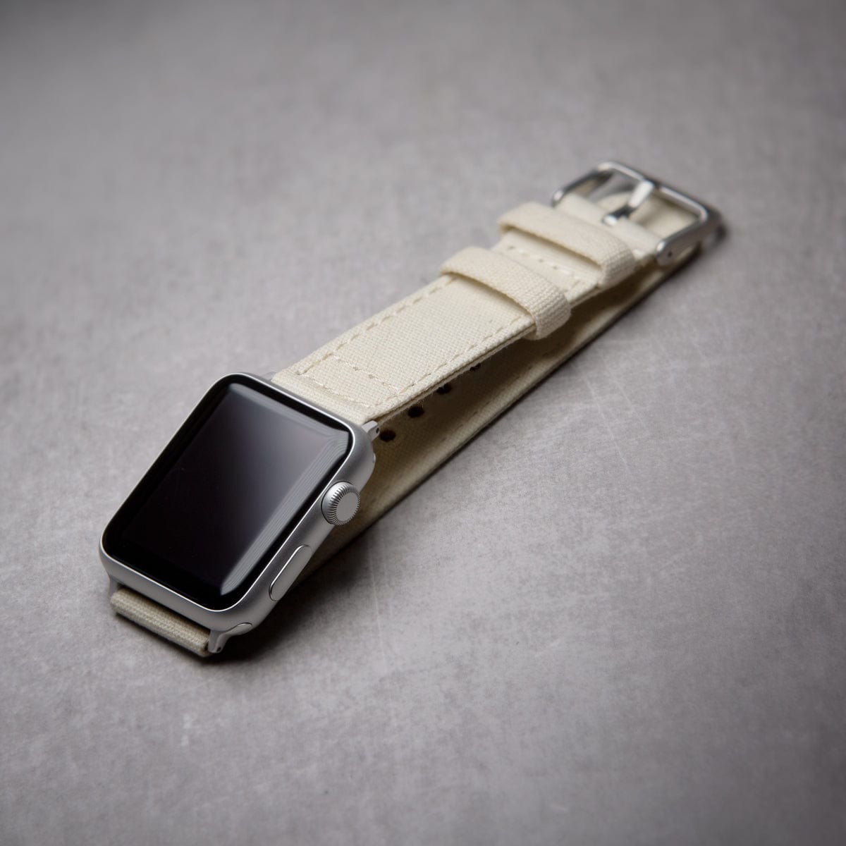 Apple Watch Canvas - Alabaster/Silver Aluminum – Archer Watch Straps